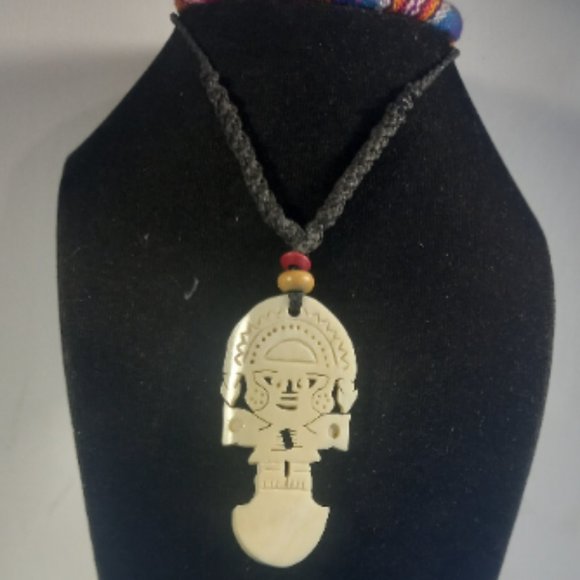 Jewelry | Peruvian Necklace Woven In Macrame Thread With Tumi Design ...